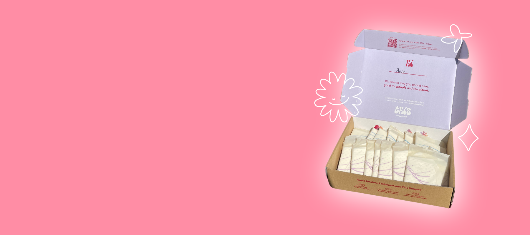 This Unique, assorbenti biodegradabili in cotone organico